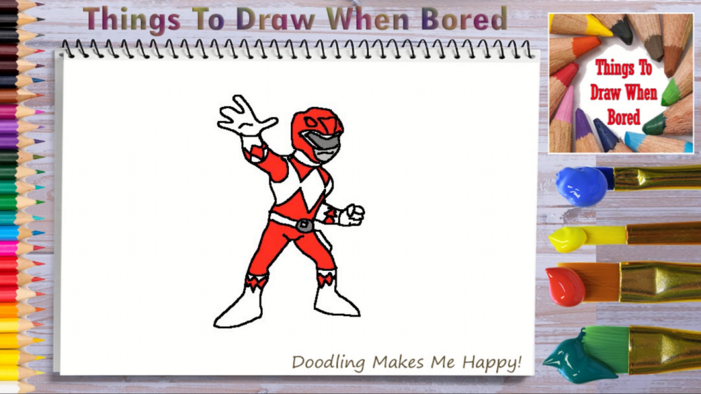 How To Draw A Red Power Ranger Easy Step By Step – Things To Draw When ...